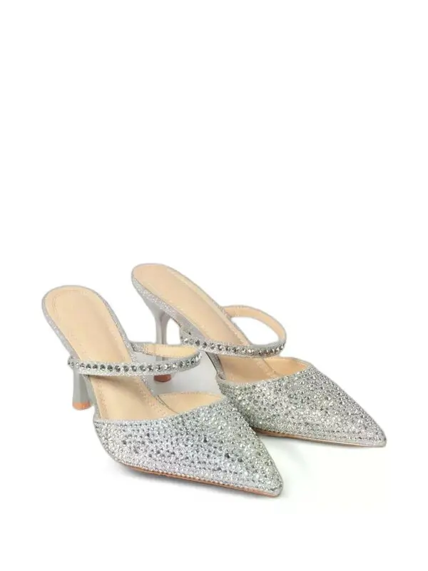TWENTY FOURHAITCH Glitter-effect Crystal-embellished Sandals