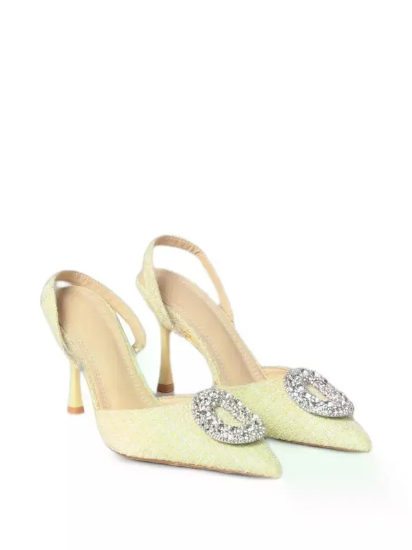 TWENTY FOURHAITCH Tortuga Slingback Heeled Pumps - Yellow