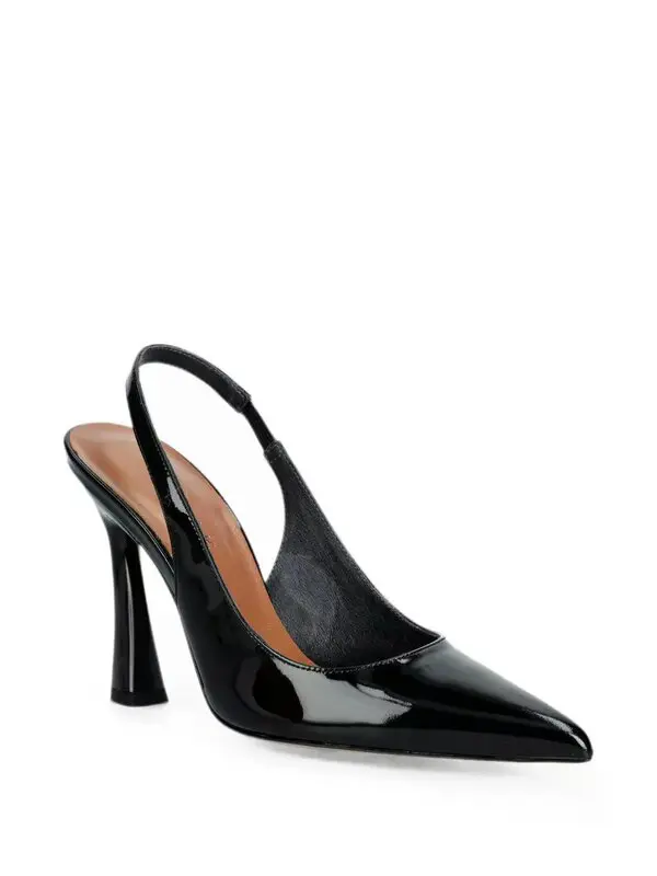 JONAK PARIS Patent Finish Leather Slingback Pumps