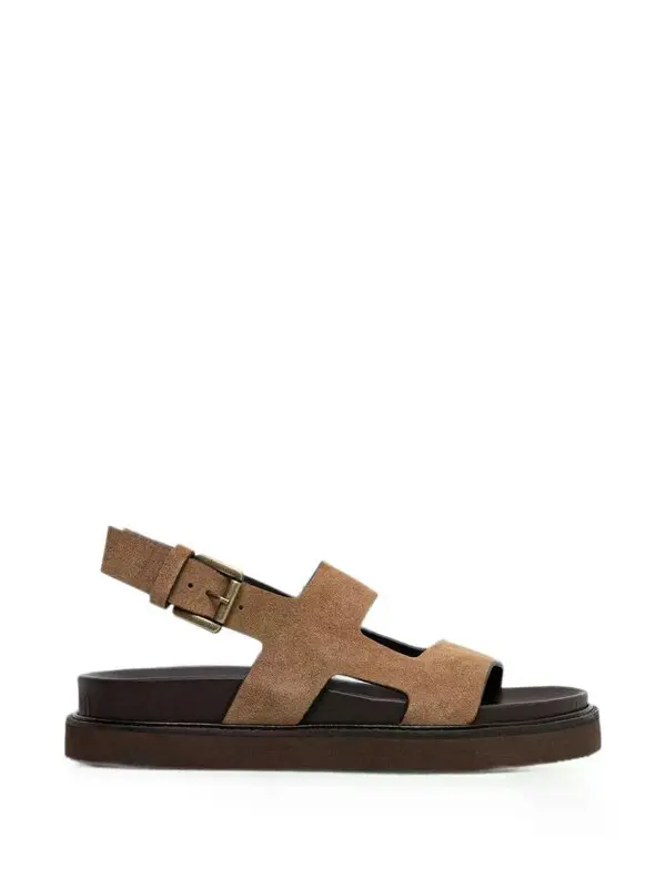 JONAK PARIS Lagune Buckle-fastening Suede Sandals - Neutrals