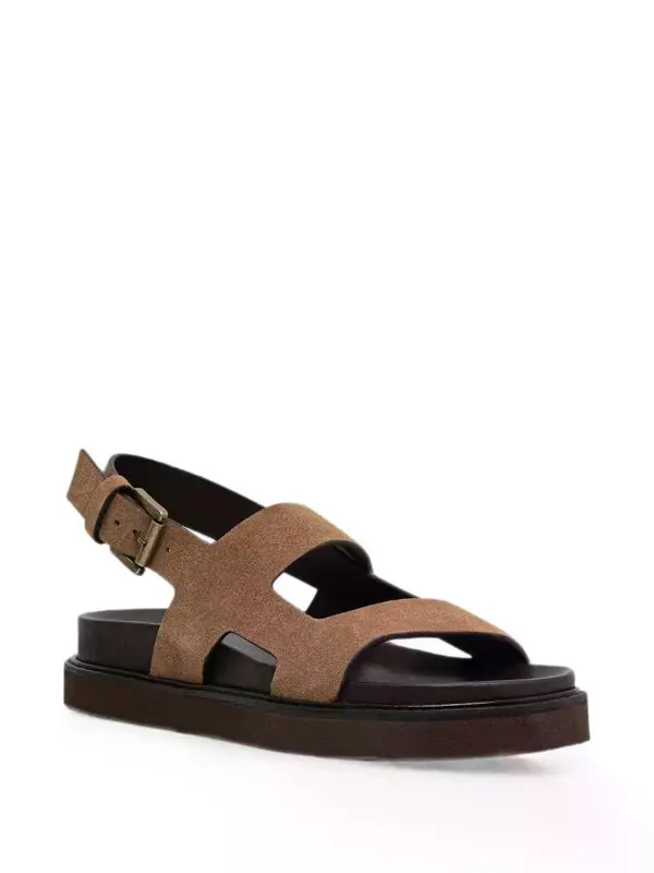JONAK PARIS Suede Buckle-fastening Slingback Sandals