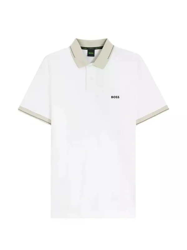 BOSS Slim-fit Cotton Polo Shirt - White