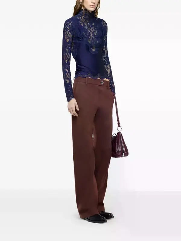 Rabanne Pressed-crease Trousers - Brown