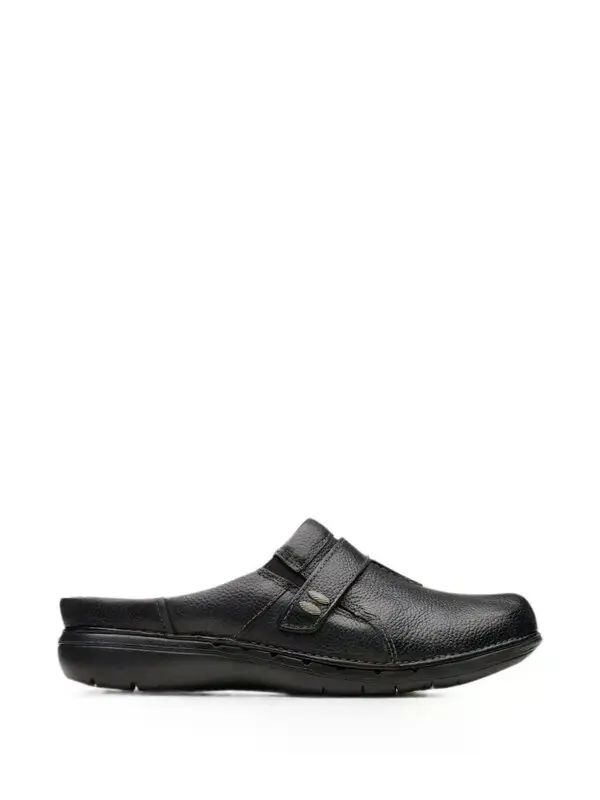 Clarks Un Loop Ease Leather Mules - Black