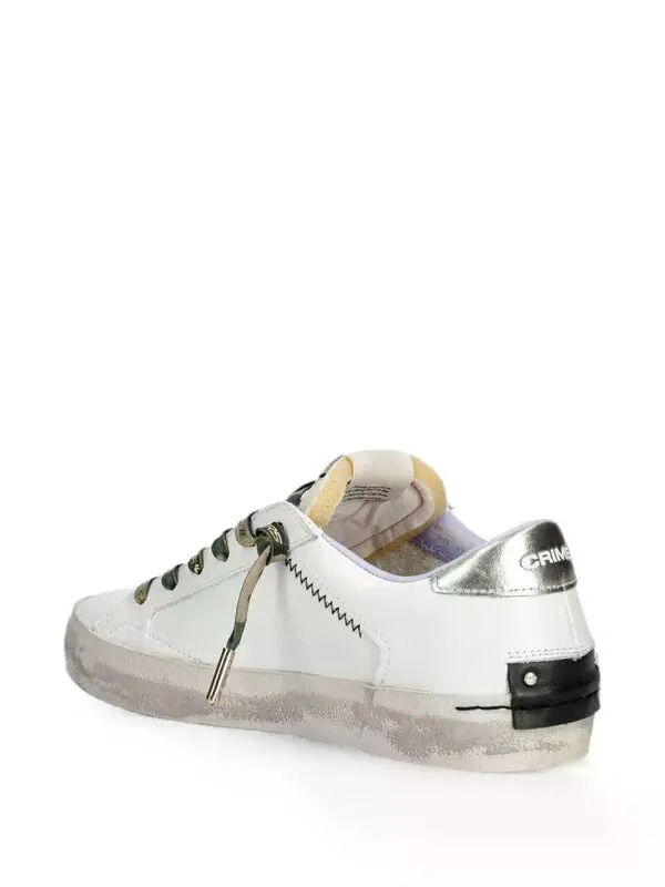 CRIME LONDON Distressed Logo-print Sneakers