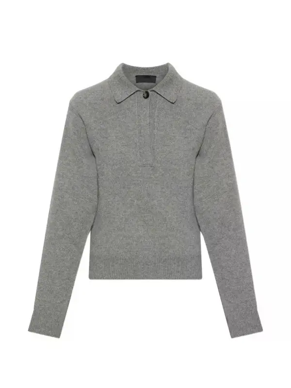 HAIKURE Button-fastening Polo Sweater
