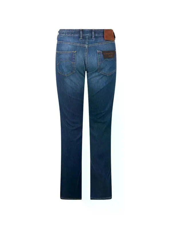 MOORER Faded Five-pocket Jeans
