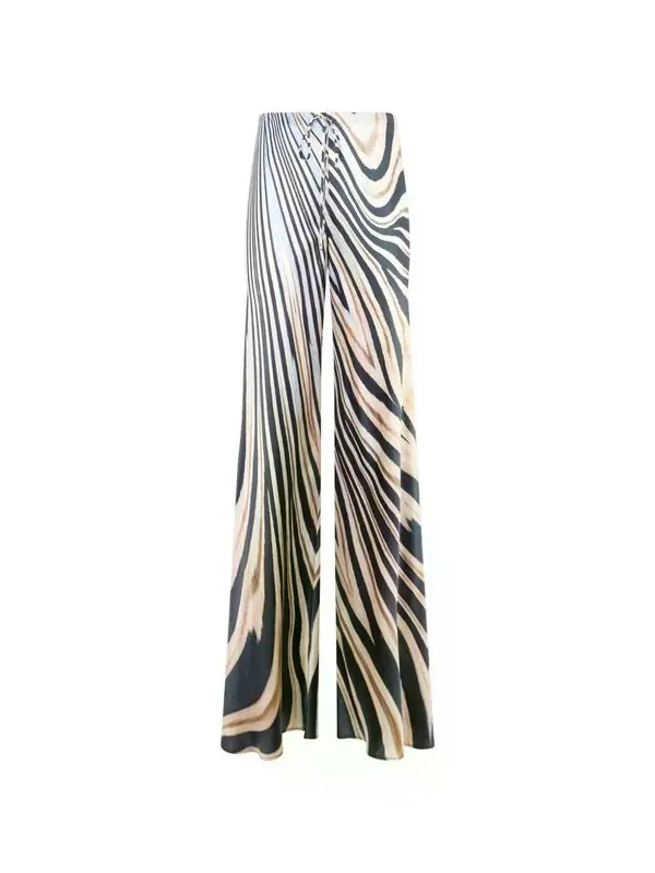 Roberto Cavalli Zebra-print Drawstring Trousers - Brown