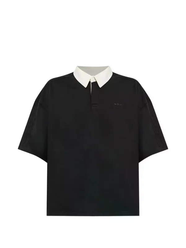 Adidas Logo-embroidered Polo Shirt - Black