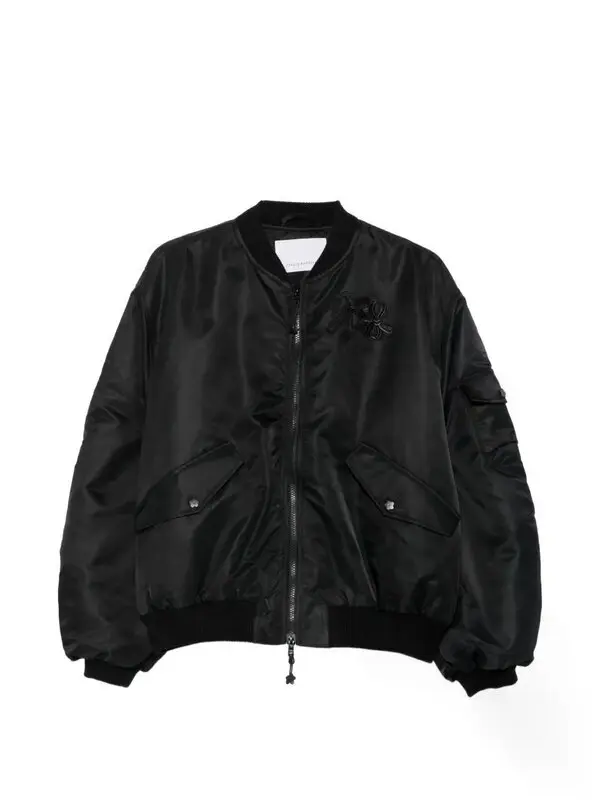 Cecilie Bahnsen Bow-detail Ruched Jacket - Black
