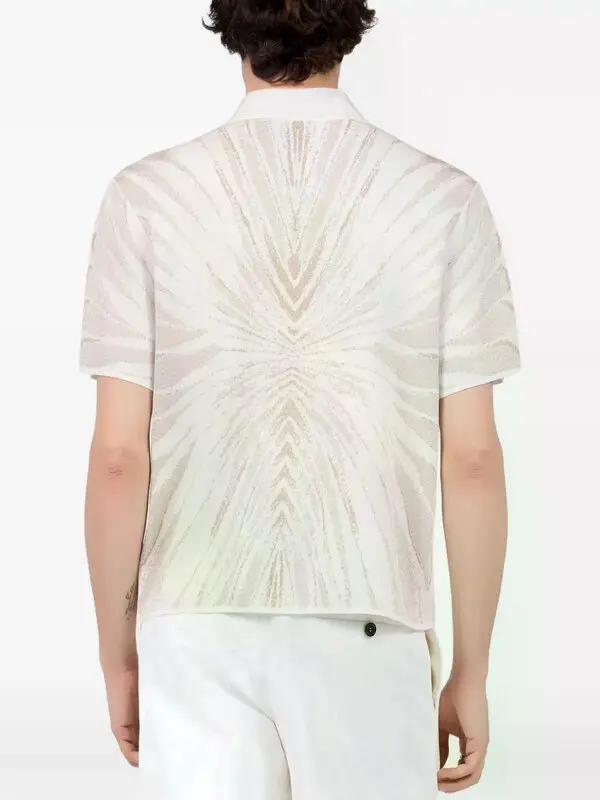 Roberto Cavalli Ray-print Polo Shirt