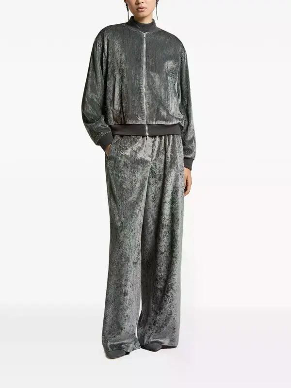 Peserico Plissé-effect Bomber Jacket