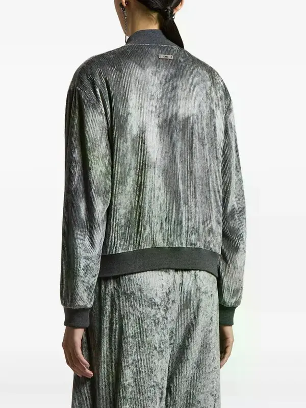 Peserico Plissé-effect Bomber Jacket