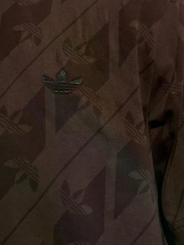 Adidas Monogram-print Logo-patch T-shirt