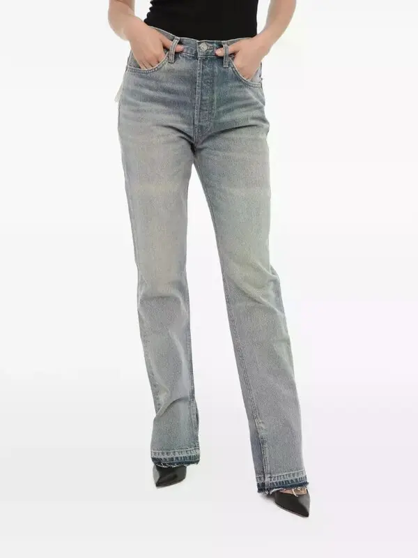 RE/DONE Straight-leg Split-ankle Jeans - Blue