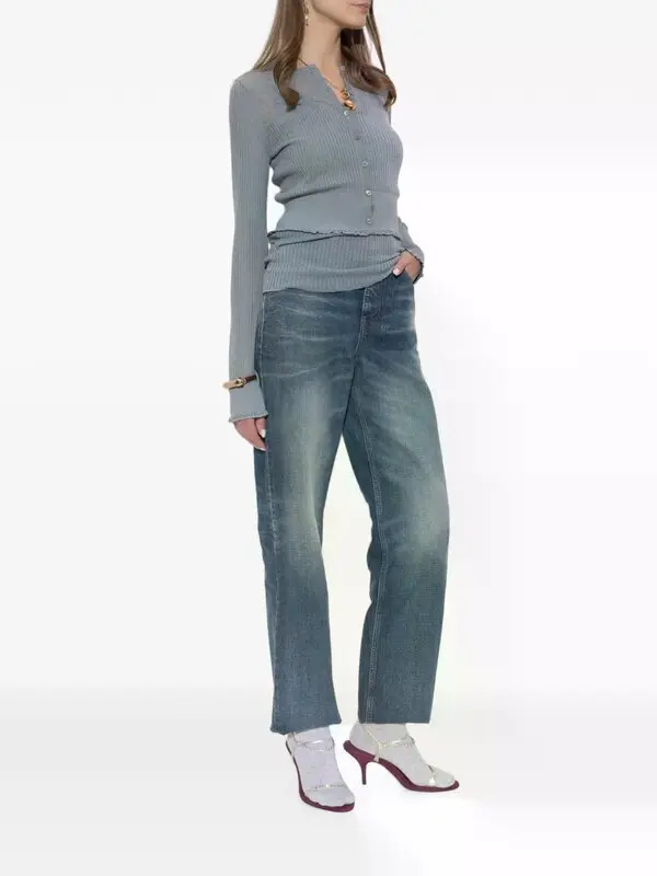 Chloé Ribbed-knit Wool Vest And Cardigan