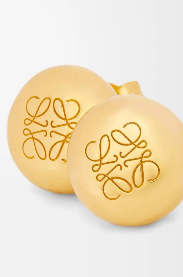 Loewe Anagram Pebble Earrings - Gold