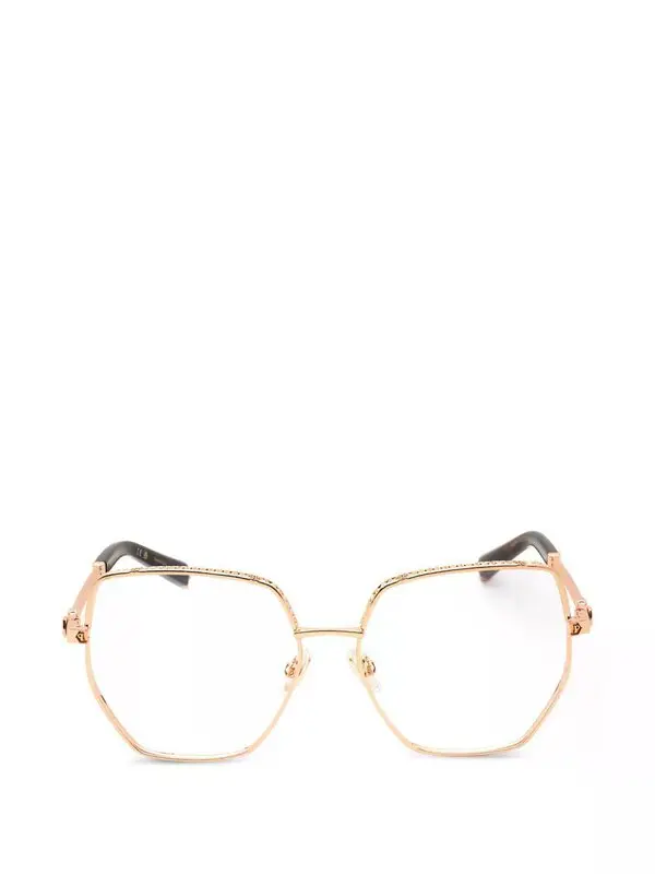 Philipp Plein Geometric Frame Glasses - Gold