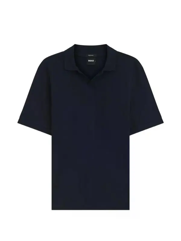 BOSS Cotton-jacquard Polo Shirt With Johnny Collar
