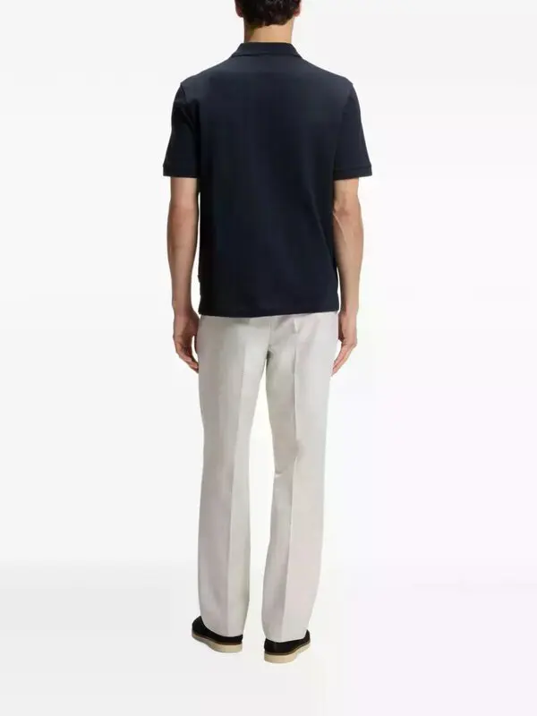 BOSS Cotton-jacquard Polo Shirt With Johnny Collar