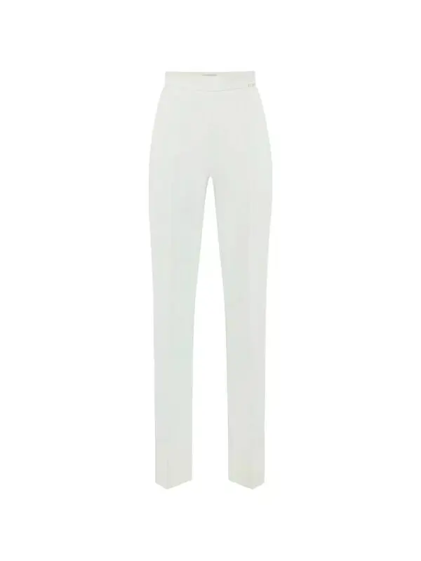 Elisabetta Franchi Lightweight Crêpe Trousers - White