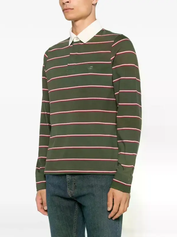 Etro Striped Long-sleeve Polo Shirt