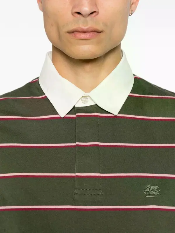 Etro Striped Long-sleeve Polo Shirt