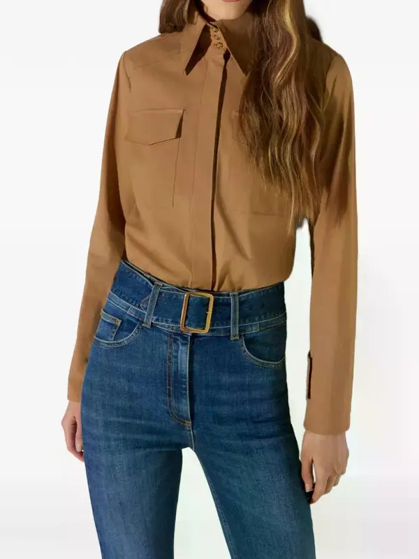 Elisabetta Franchi Cotton Shirt With Pockets