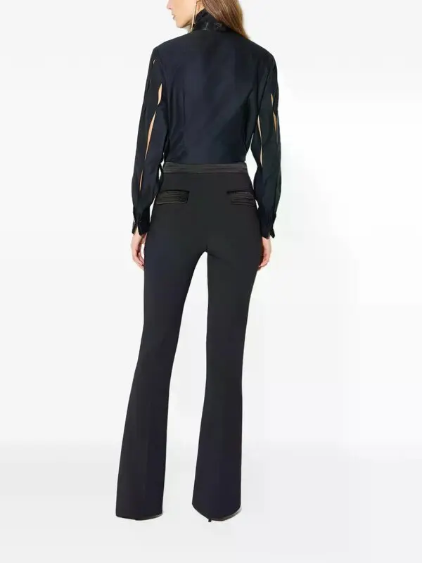 Elisabetta Franchi Cotton Shirt With Bow Detail - Black