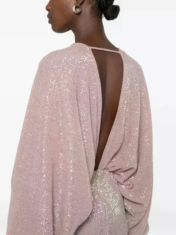 L'IDEE Paradiso Sequin Embellished Maxi Dress - Pink