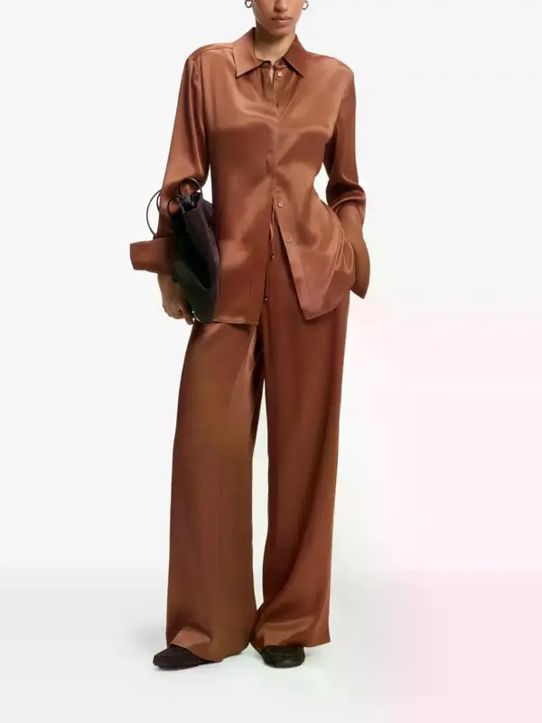 BOSS Regular-fit Satin-finish Blouse