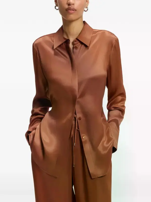 BOSS Regular-fit Satin-finish Blouse