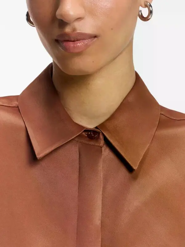 BOSS Regular-fit Satin-finish Blouse