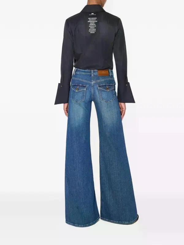 Elisabetta Franchi Striped Shirt With Oversized Cuffs