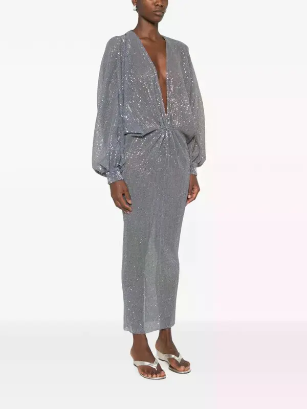 L'IDEE Experimental Sequin-embellished Maxi Dress