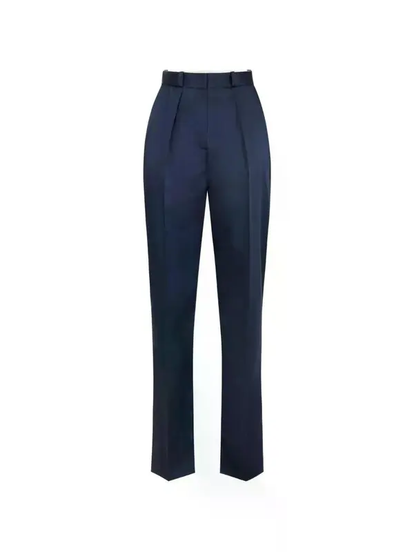 Elisabetta Franchi Stretch Satin Trousers - Blue