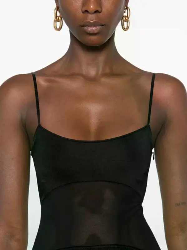 Galvan Belladonna Mesh-panel Maxi Dress