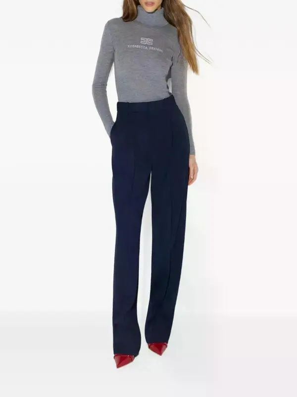 Elisabetta Franchi Ribbed Knit Turtleneck Top