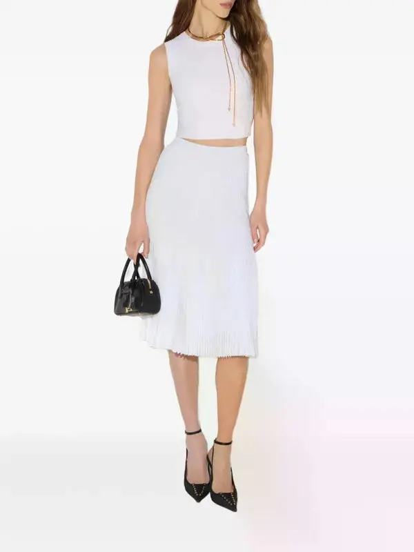 Elisabetta Franchi Knit Skirt With Ruffles