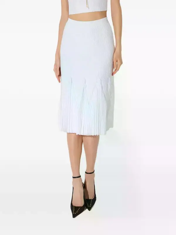 Elisabetta Franchi Knit Skirt With Ruffles
