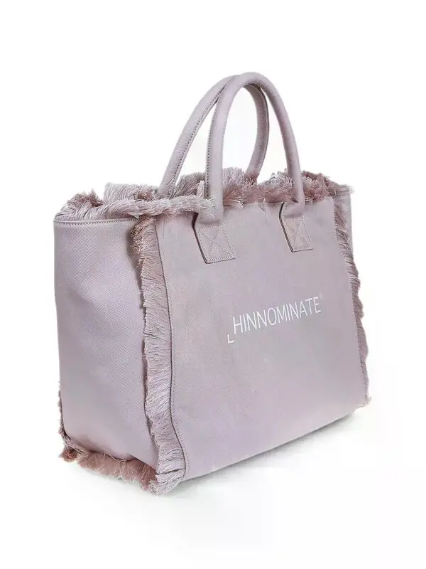 HINNOMINATE Large Tote Bag With Fringe Trim - Pink