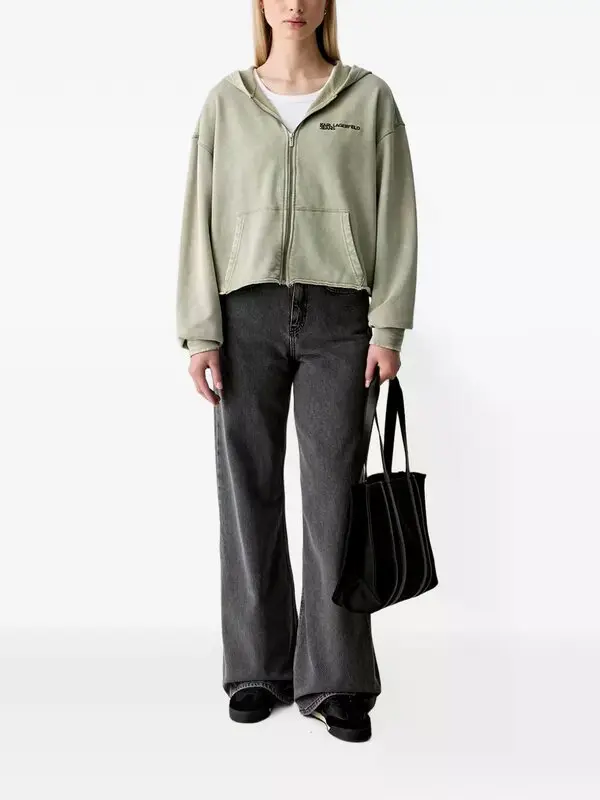 Karl Lagerfeld Logo-patch Wide-leg Jeans