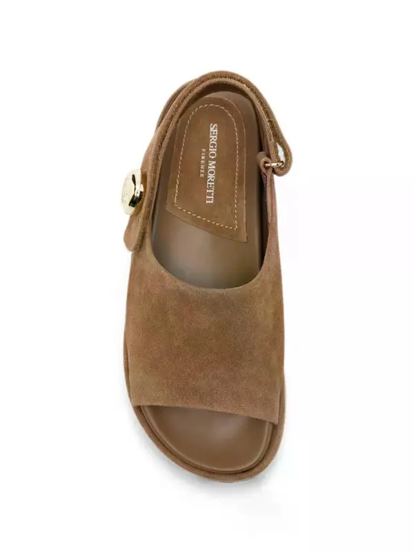 SERGIO MORETTI FIRENZE Button-detail Slingback Sandals