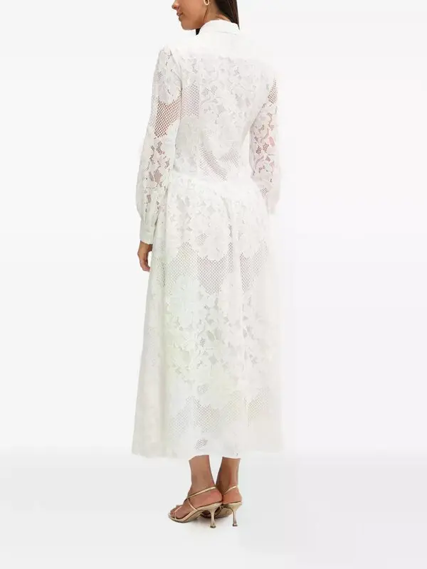 Bardot Agatha Lace-panelled Maxi Shirt Dress