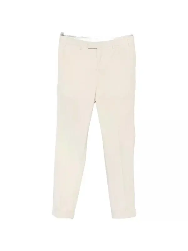 PT TORINO Corduroy-textured Straight-leg Trousers - Neutrals