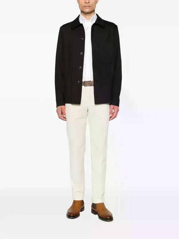 PT TORINO Corduroy Textured Straight-leg Trousers - Neutrals
