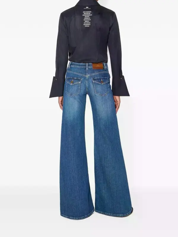 Elisabetta Franchi Bell-bottom Jeans With Small Pockets