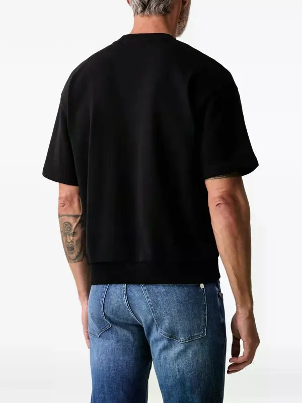 Karl Lagerfeld Logo-embroidered Ribbed-trim T-shirt