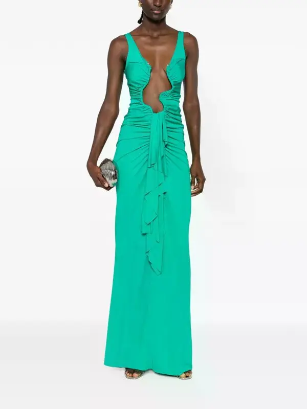 Christopher Esber Draped Maxi Dress - Green