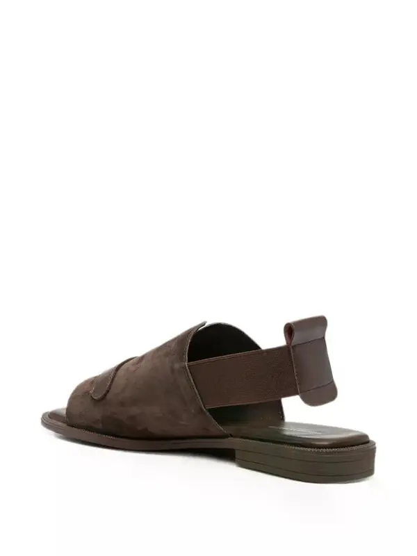 SERGIO MORETTI FIRENZE Logo-plaque Slingback Sandals